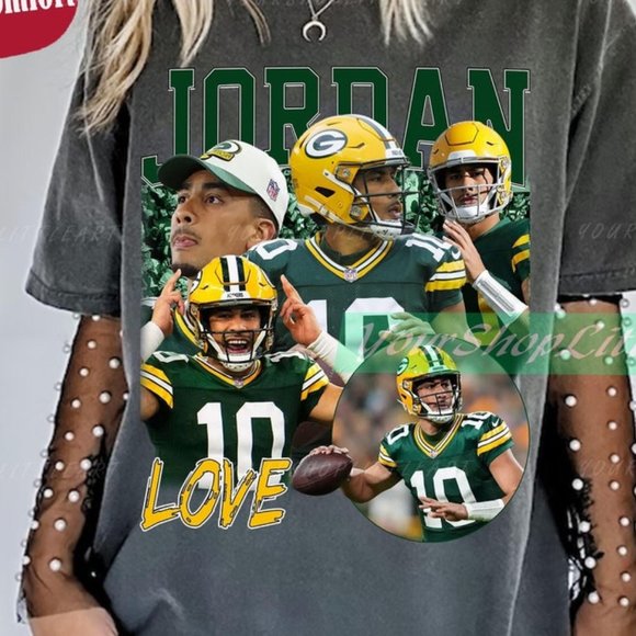 Gildan | Shirts | Vintage Style Jordan Love Shirt Football Shirt ...